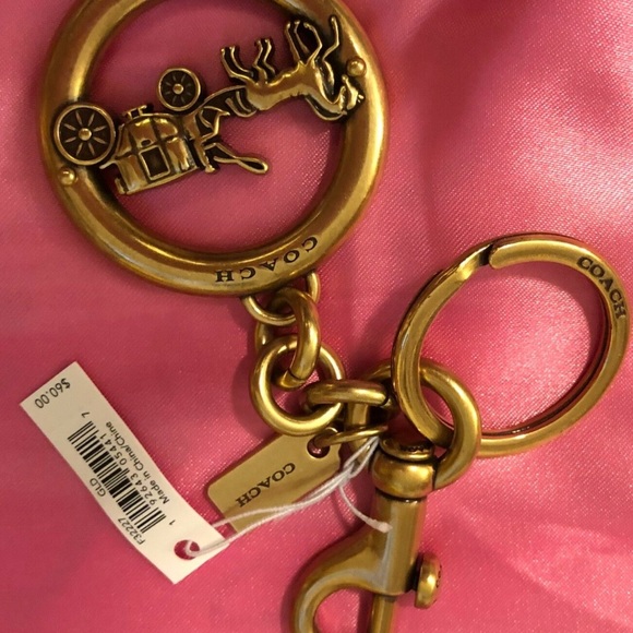 Coach | Bags | Coach F32227 Logo Carriage Horse Charm Key Ring | Poshmark